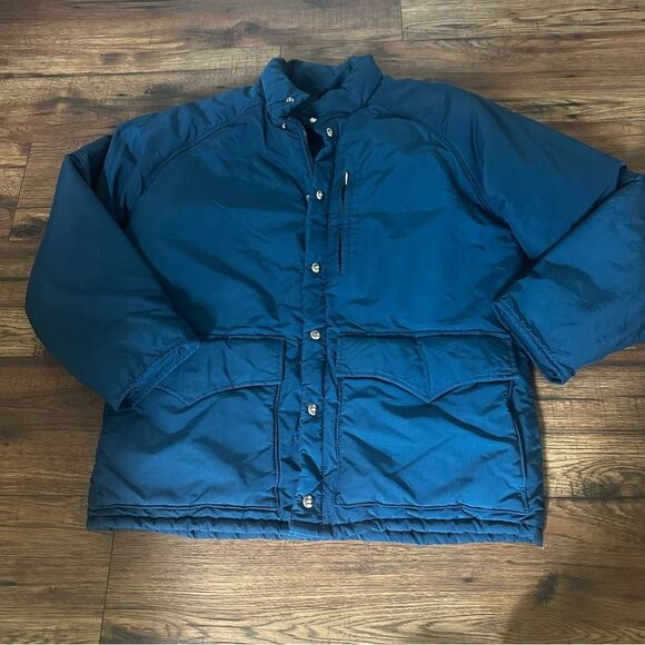 Woolrich | Jackets & Coats | Vintage Woolrich Blue Puffer Jacket Mens ...